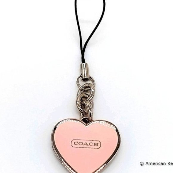 Coach | Accessories | Read Coach Rare Pink Heart Locket Lanyard Purse ...
